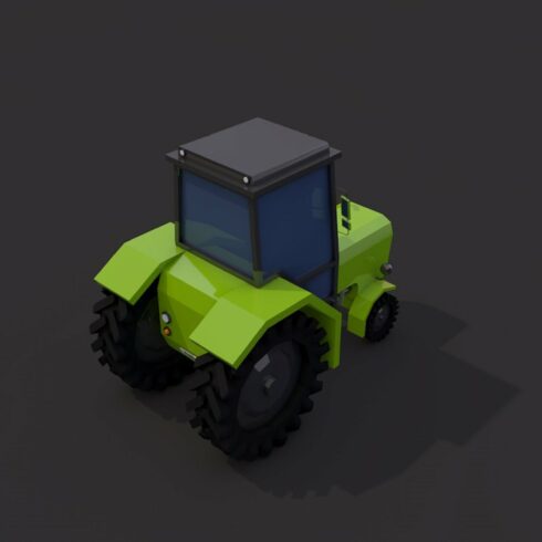 Low Poly Tractor – MasterBundles