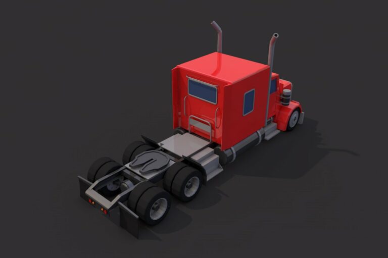 Low Poly American Heavy Truck – MasterBundles