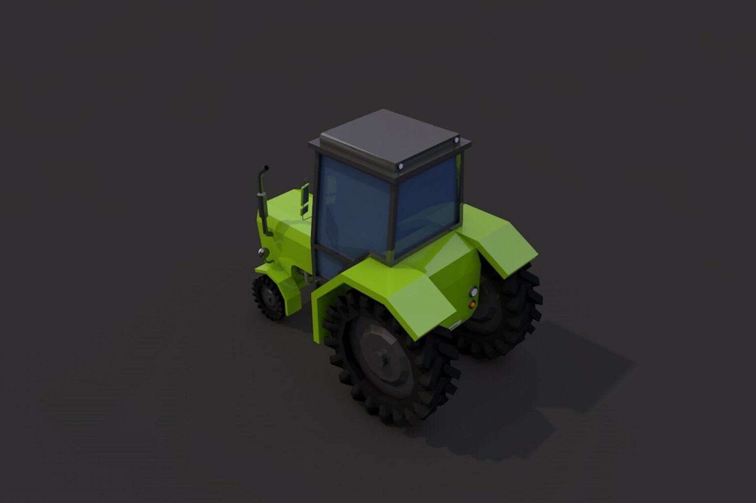Low Poly Tractor – MasterBundles