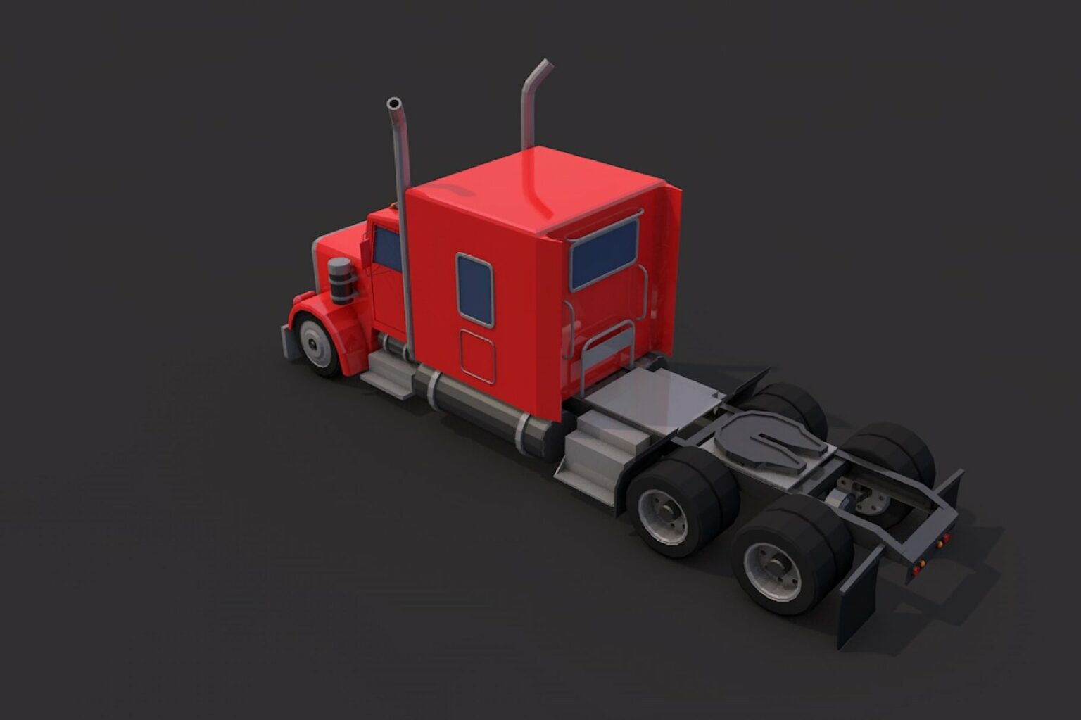 Low Poly American Heavy Truck – MasterBundles