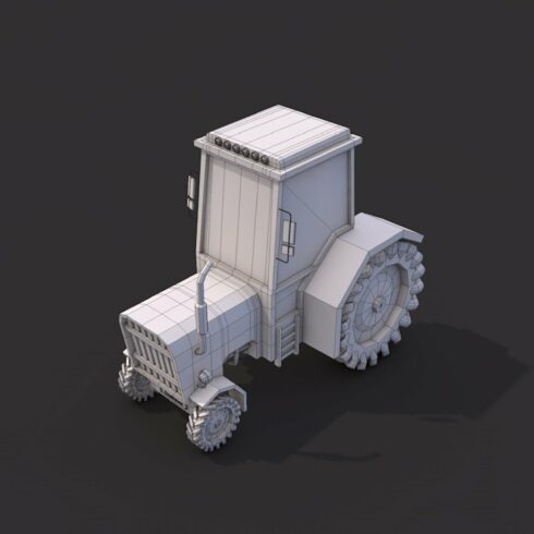 Low Poly Tractor – MasterBundles