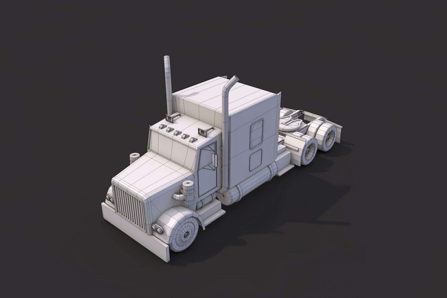 Low Poly American Heavy Truck – MasterBundles