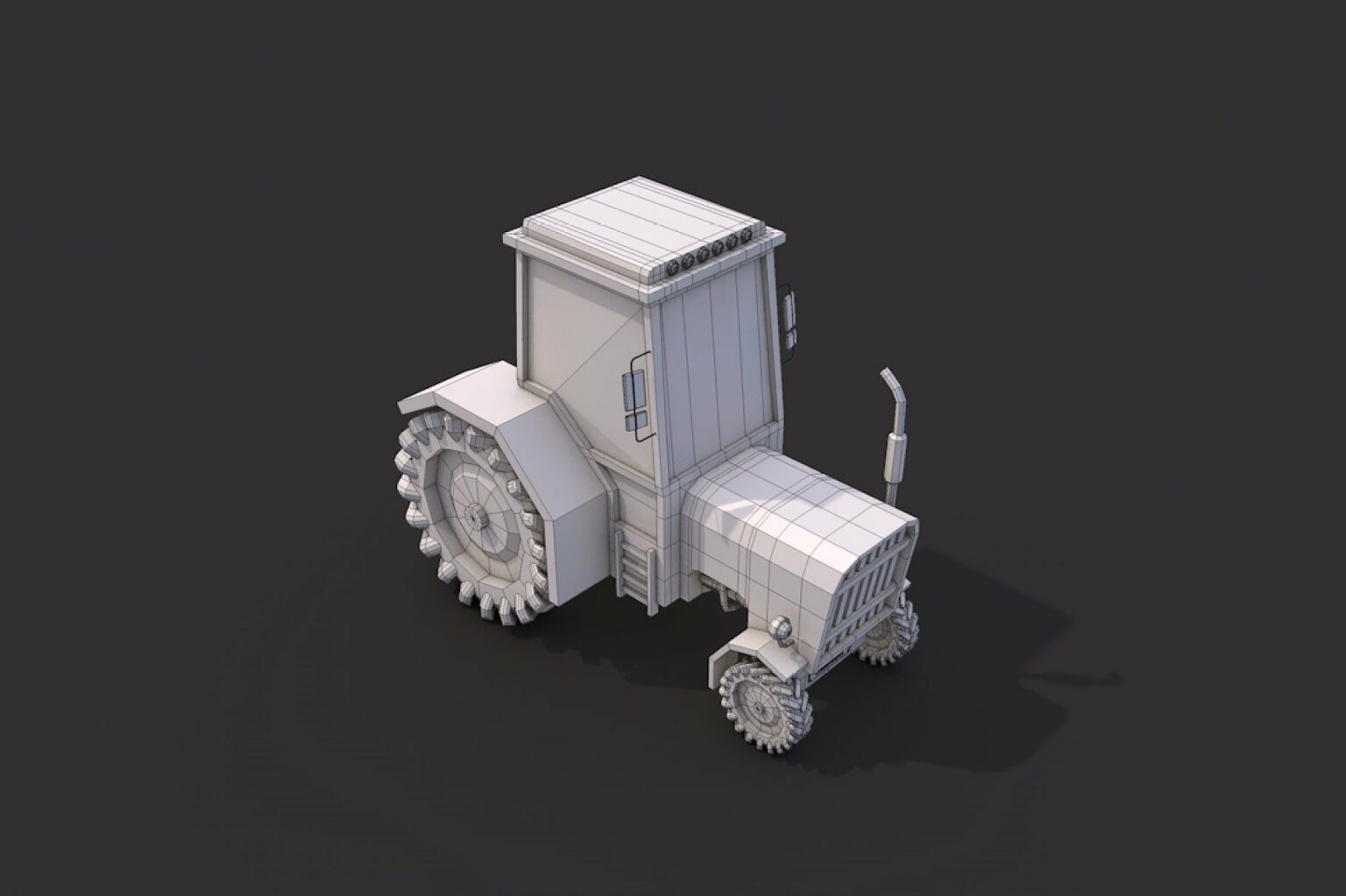 Low Poly Tractor – MasterBundles