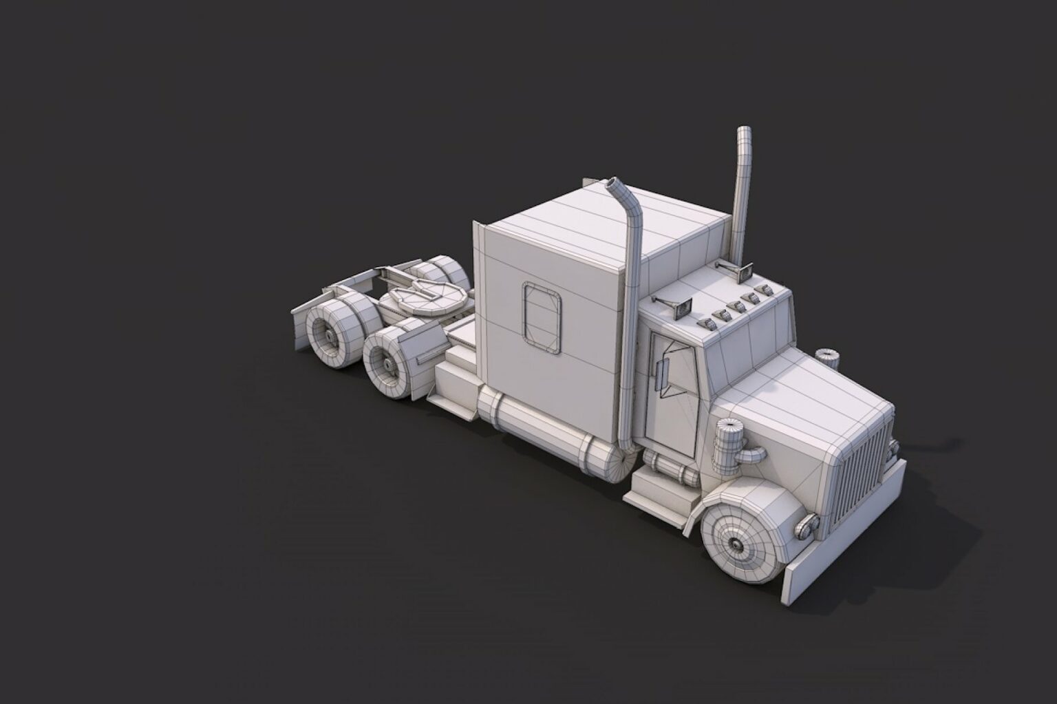 Low Poly American Heavy Truck – MasterBundles