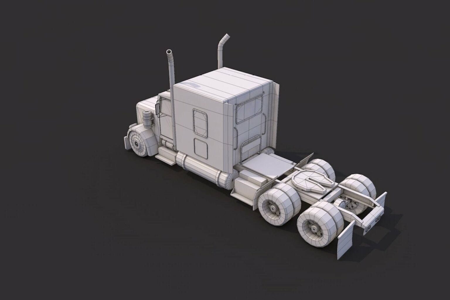 Low Poly American Heavy Truck – MasterBundles