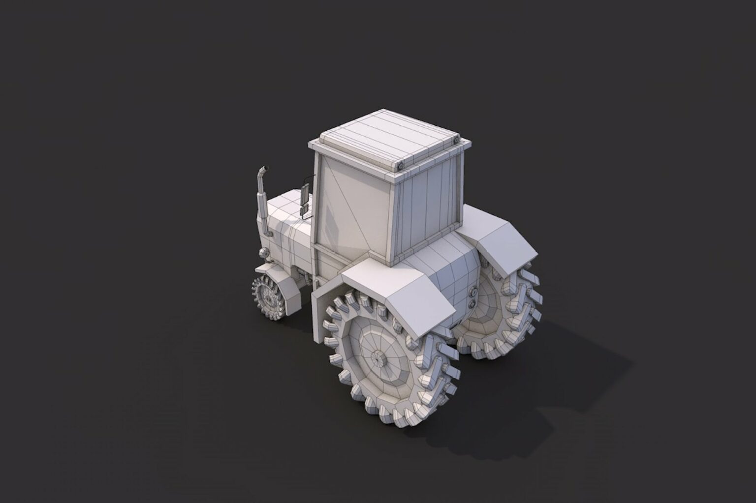 Low Poly Tractor – MasterBundles