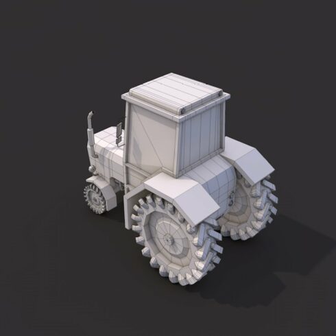 Low Poly Tractor – MasterBundles