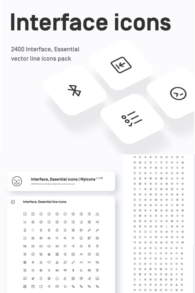Interface, Essential, UI Line Icons – MasterBundles