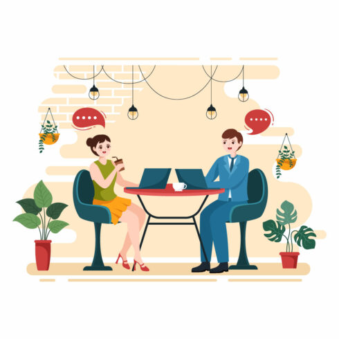 13 Internet Cafe Illustration - MasterBundles