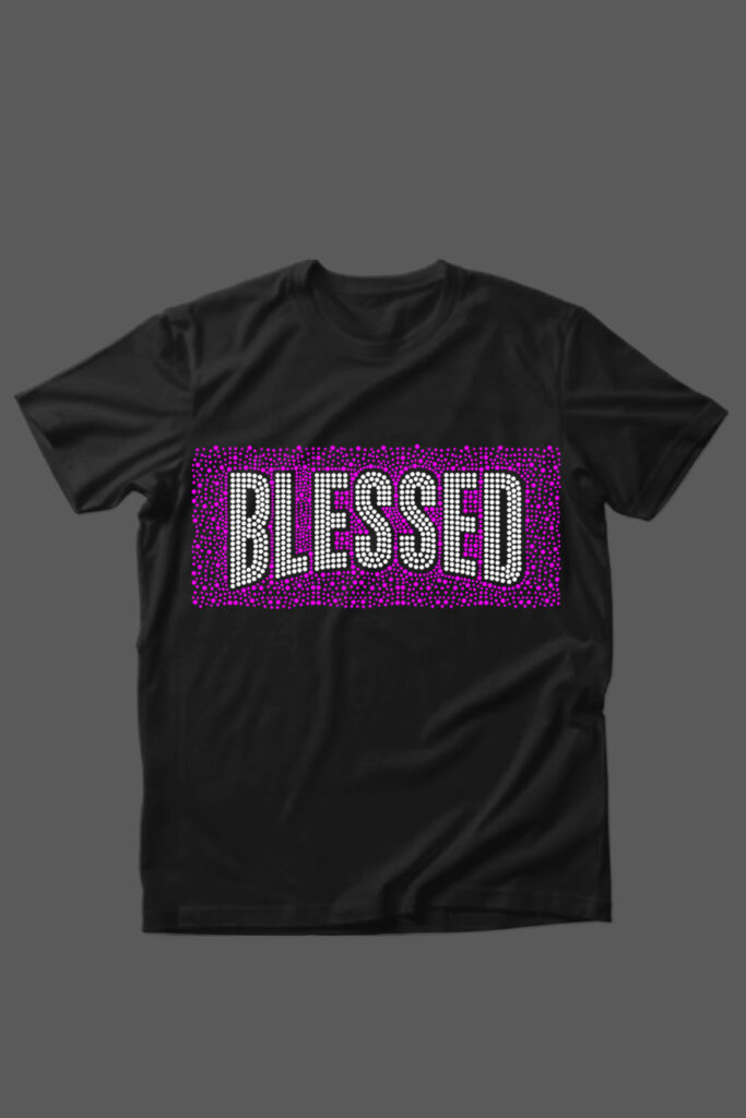 Blessed Rhinestone Templates Design - MasterBundles