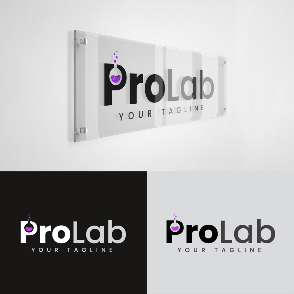 Lab Wordmark Science Research Logo Design Template - MasterBundles