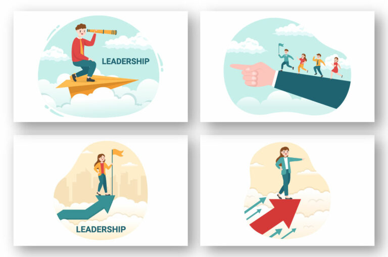 12 Business Leadership Illustration - MasterBundles