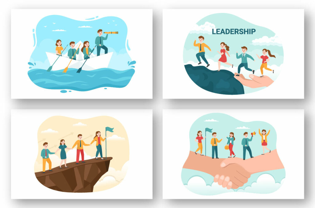 12 Business Leadership Illustration - MasterBundles