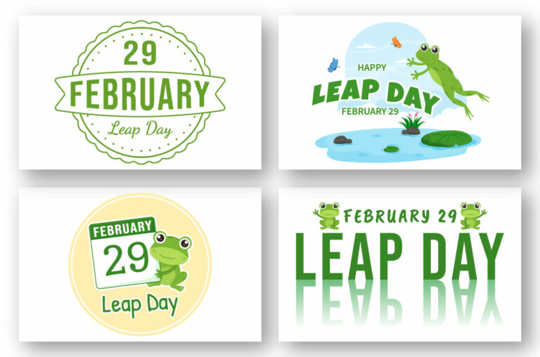 12 Happy Leap Day Illustration - MasterBundles