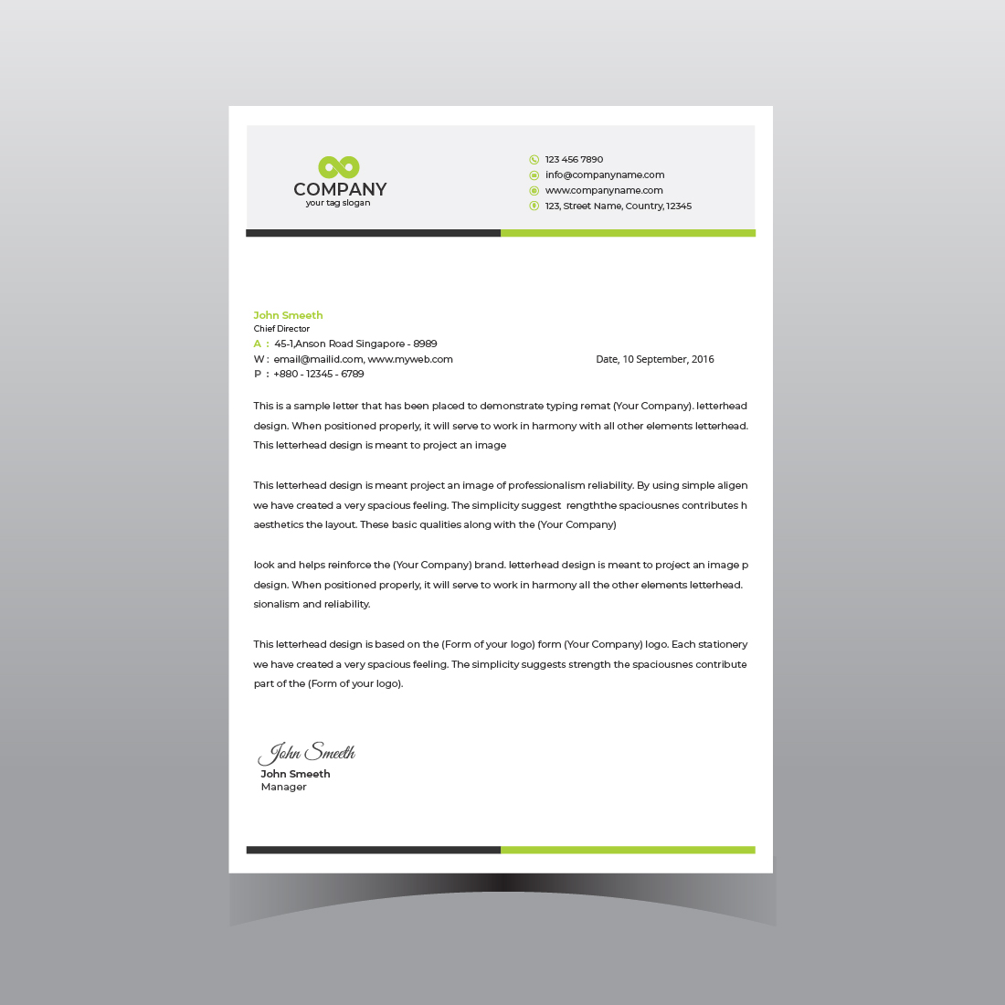 Corporate Letterhead Design Template - MasterBundles