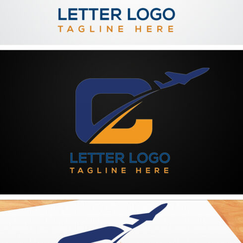 Initial letter C with airplane Logo Design. Airline, airplane, aviation ...
