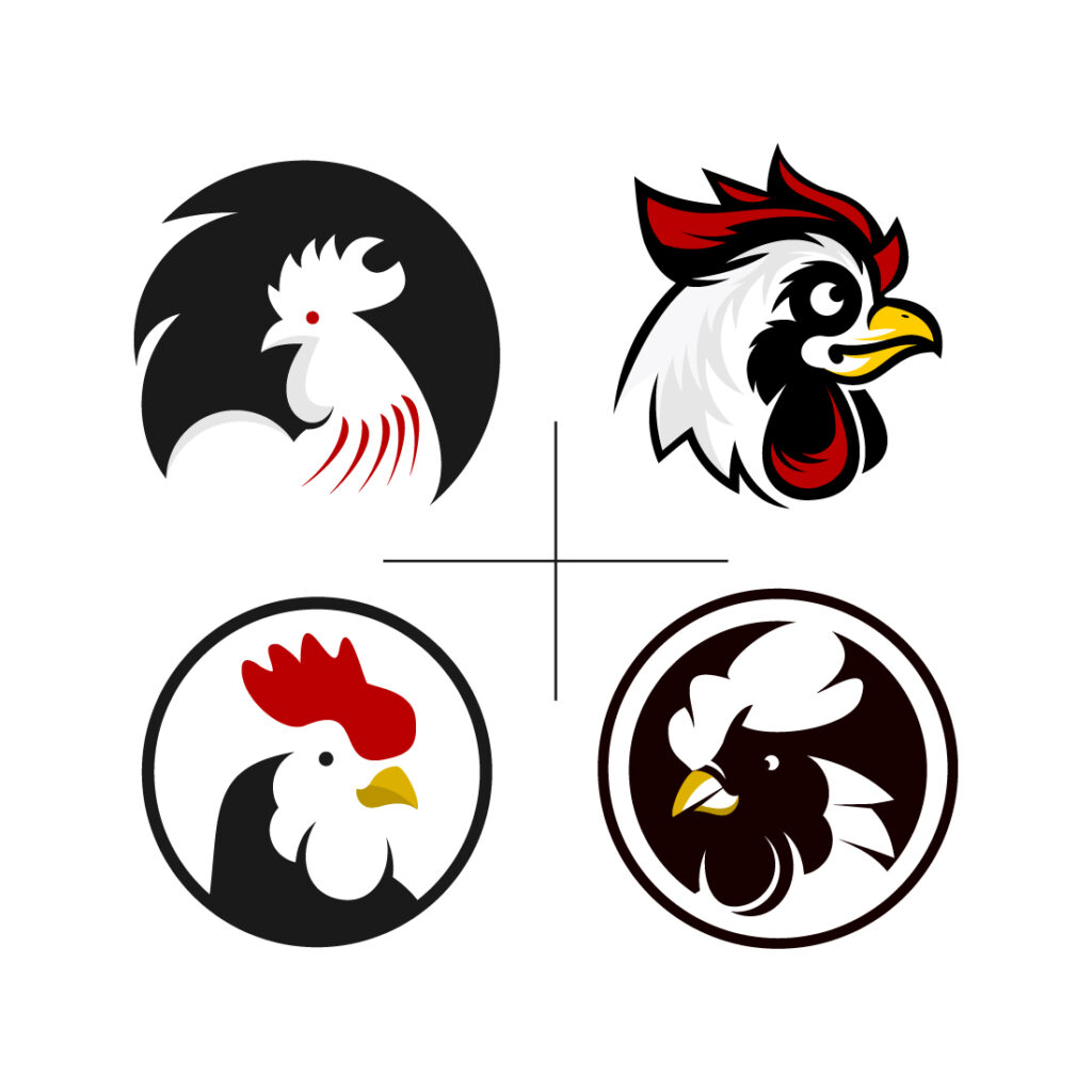 4 Rooster Head Illustration Design - MasterBundles