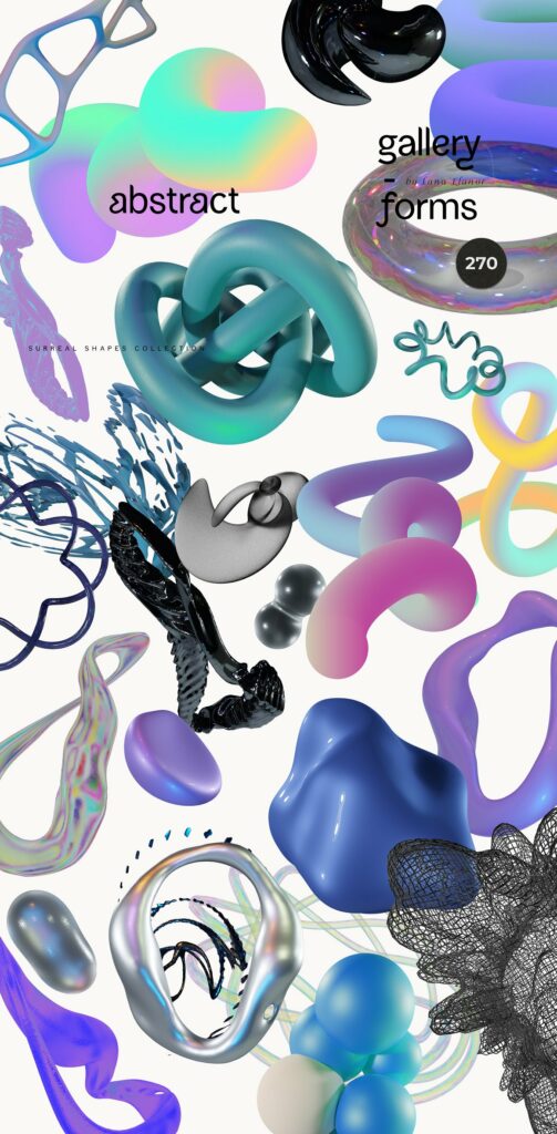 Abstract 3d Shapes Gradients Blend – MasterBundles