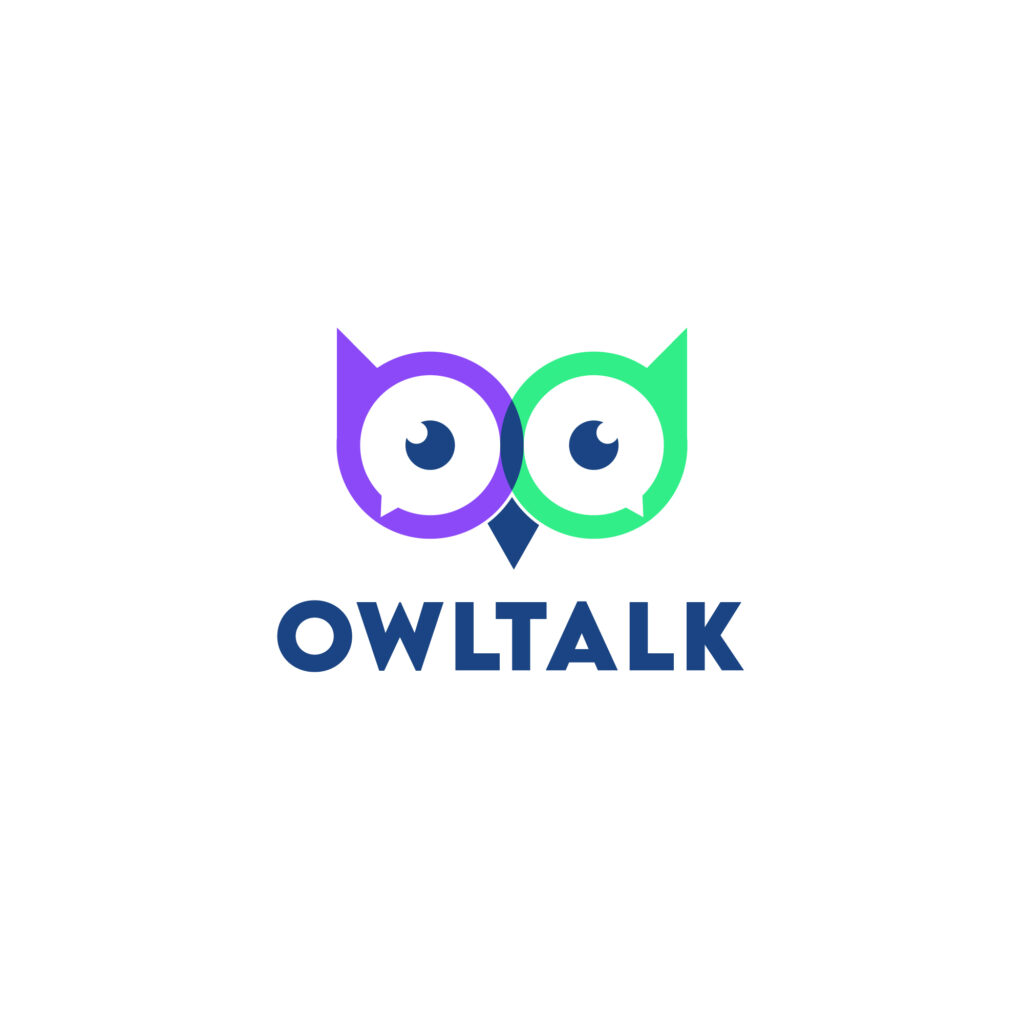 Modern owl talk Logo - MasterBundles