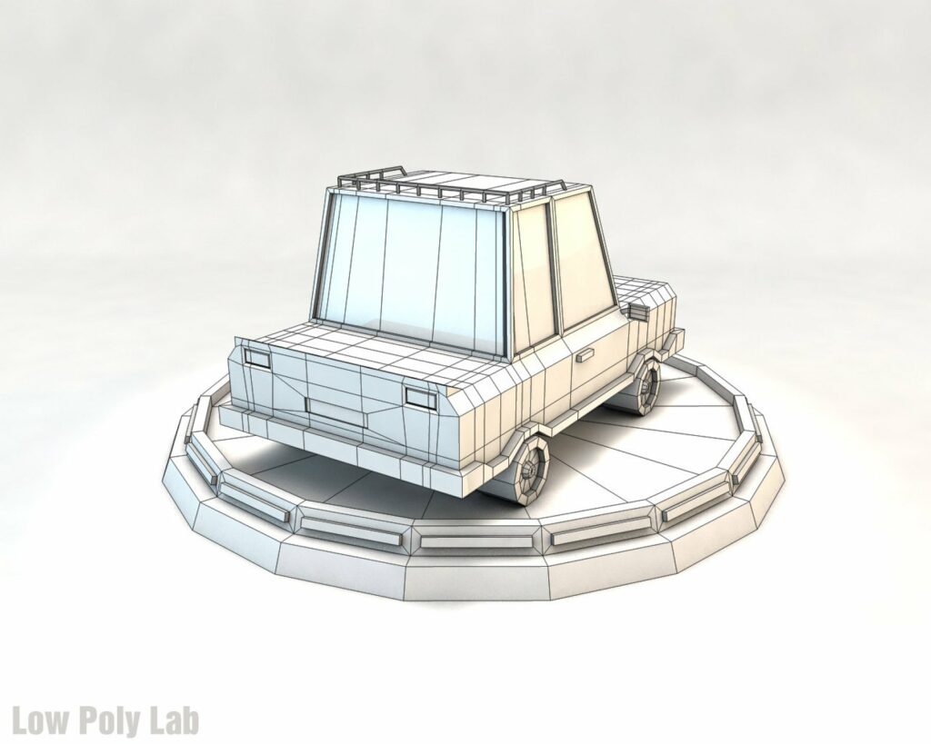 Cartoon Car Set Low Poly 3D Model – MasterBundles