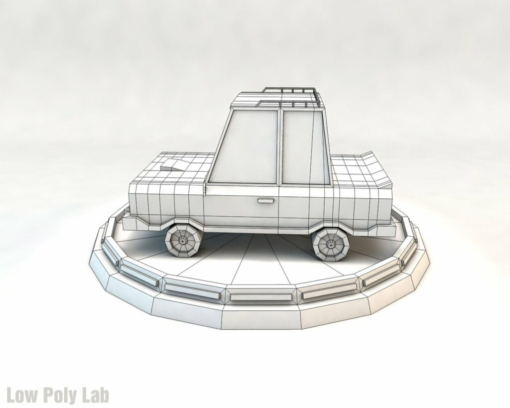 Cartoon Car Set Low Poly 3D Model – MasterBundles