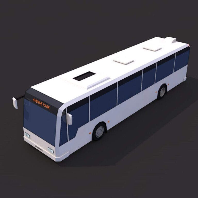 Low Poly City Bus – MasterBundles