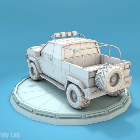 Cartoon Jeep Suv Low Poly 3D Model – MasterBundles