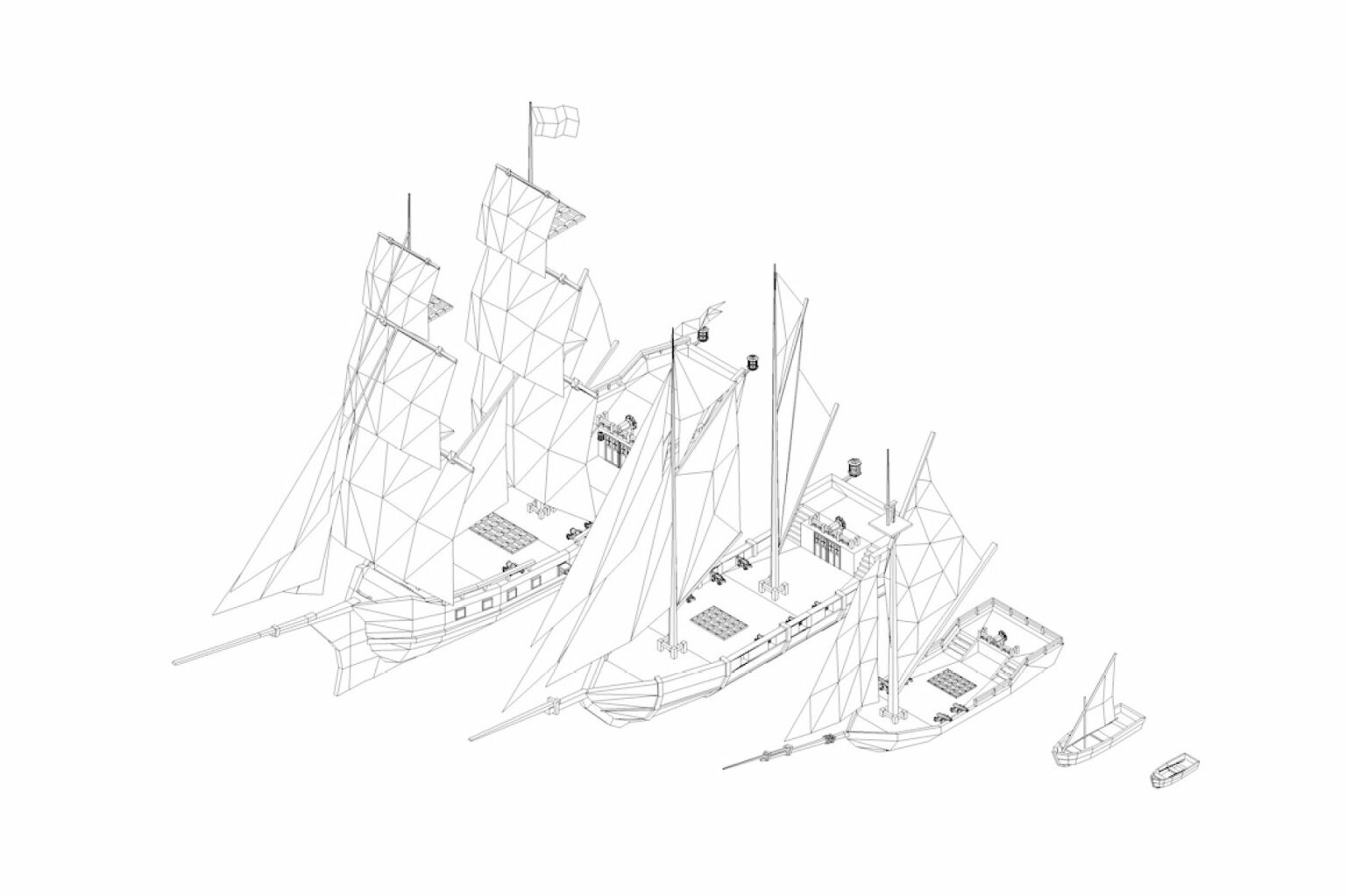 Low Poly Pirate Ships – MasterBundles