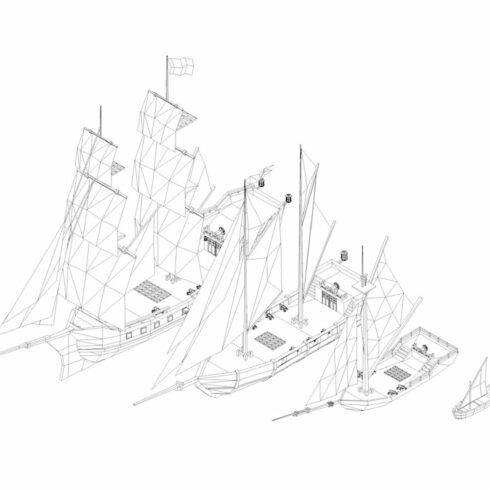 Low Poly Pirate Ships – MasterBundles