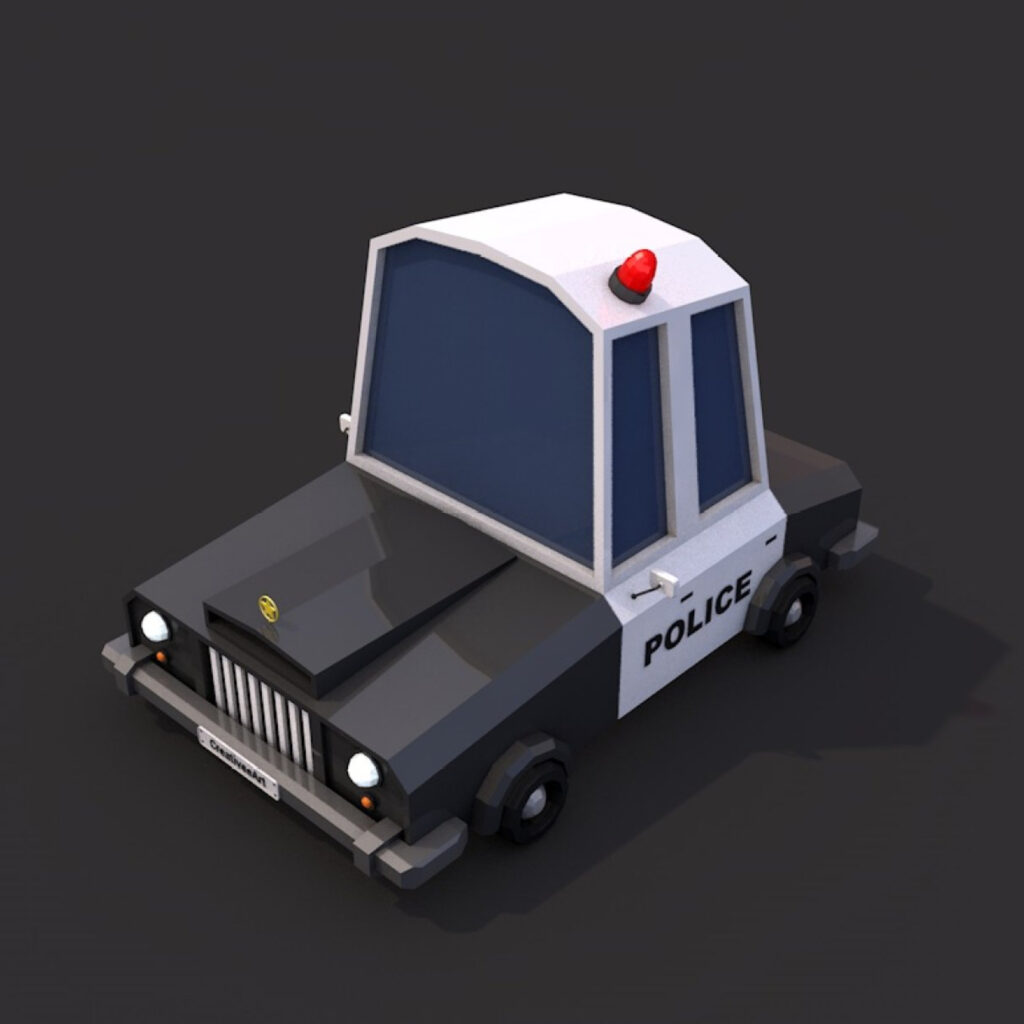 Low Poly Police Car – MasterBundles