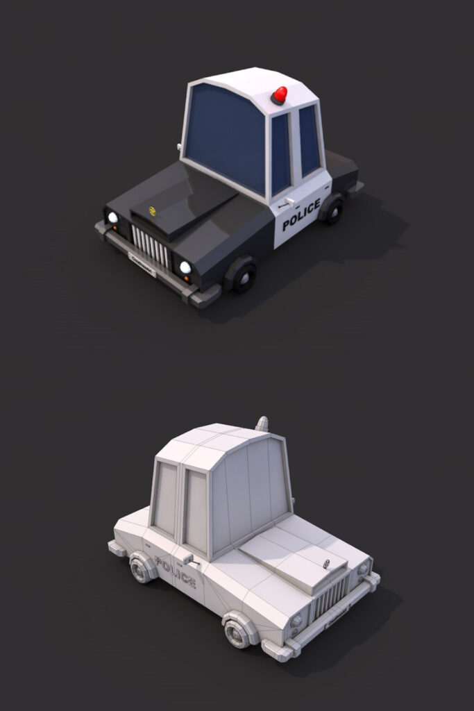 Low Poly Police Car – MasterBundles