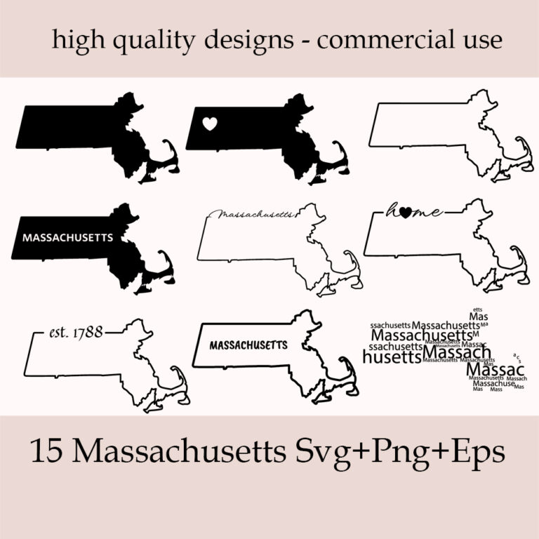 Massachusetts SVG Bundle – MasterBundles