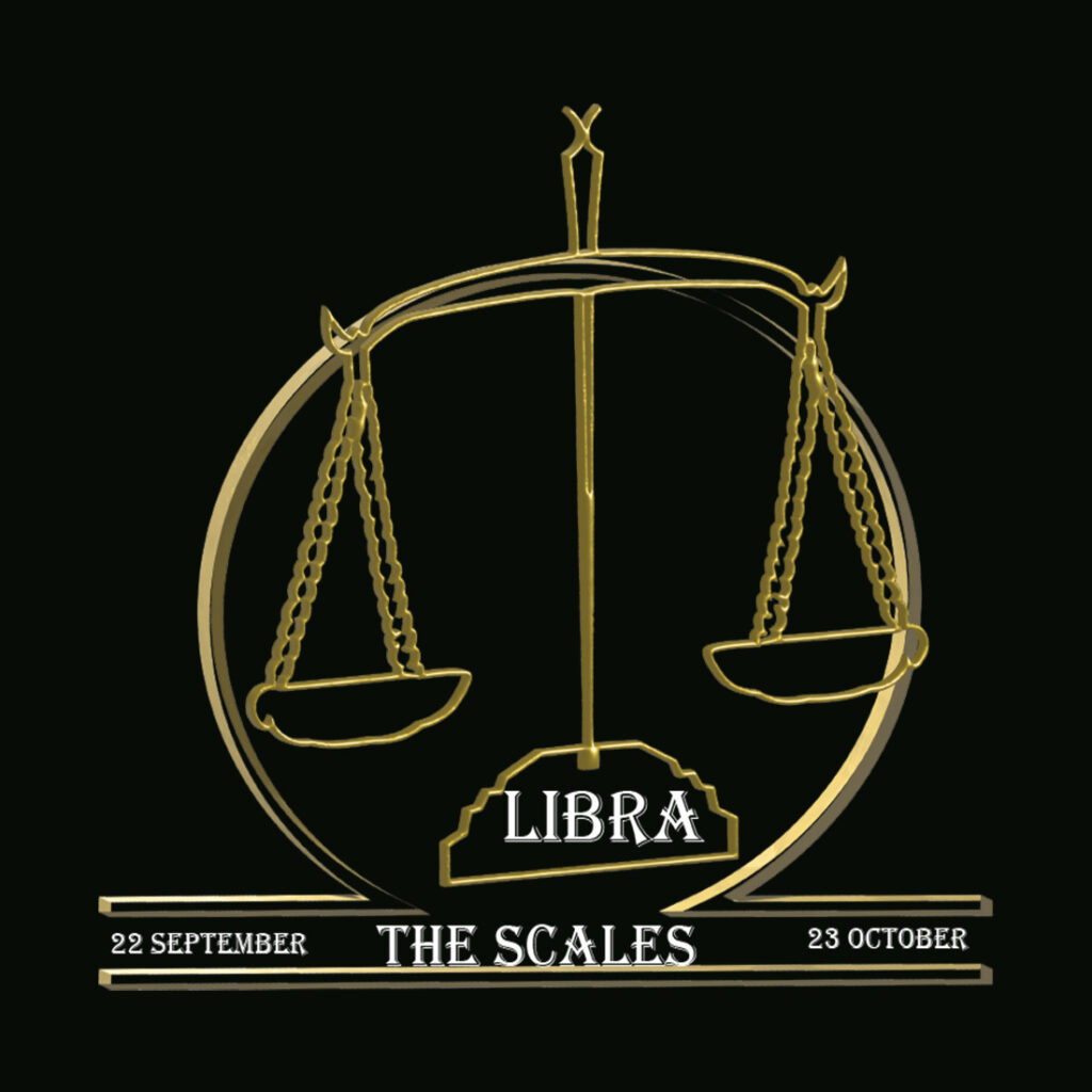 Libra 3D Astrology Zodiac Symbol Design - MasterBundles