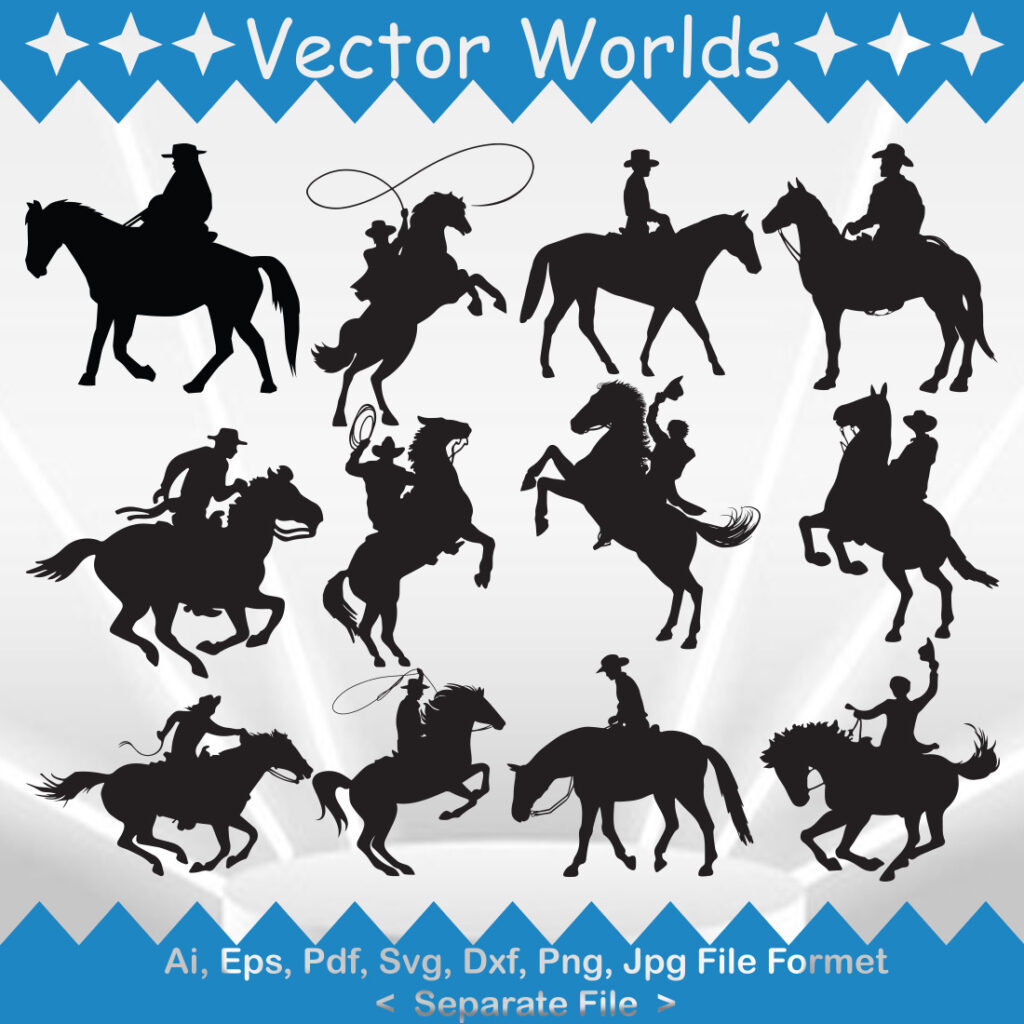Cowboy Horse SVG Vector Design - MasterBundles