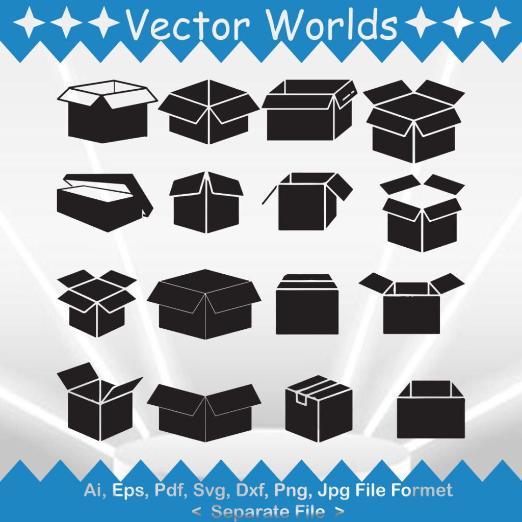 Cardboard Box SVG Vector Design - MasterBundles