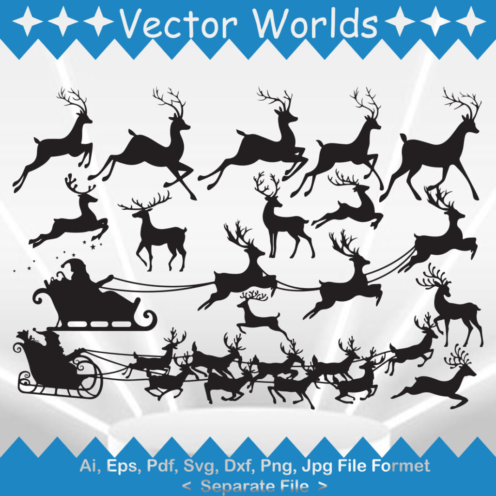 Christmas Reindeer SVG Vector Design - MasterBundles