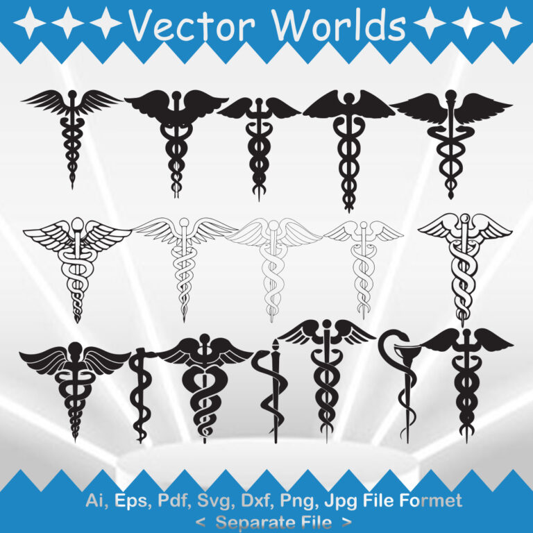 Caduceus Symbol SVG Vector Design - MasterBundles