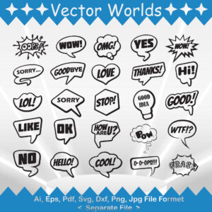 Comic Word SVG Vector Design | MasterBundles