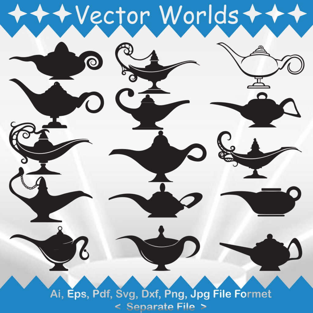 Genie Lamp SVG Vector Design - MasterBundles