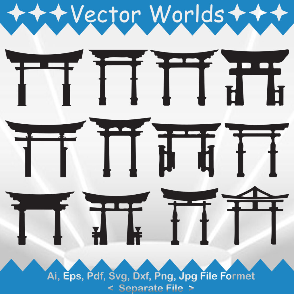 Chinese Gate SVG Vector Design - MasterBundles