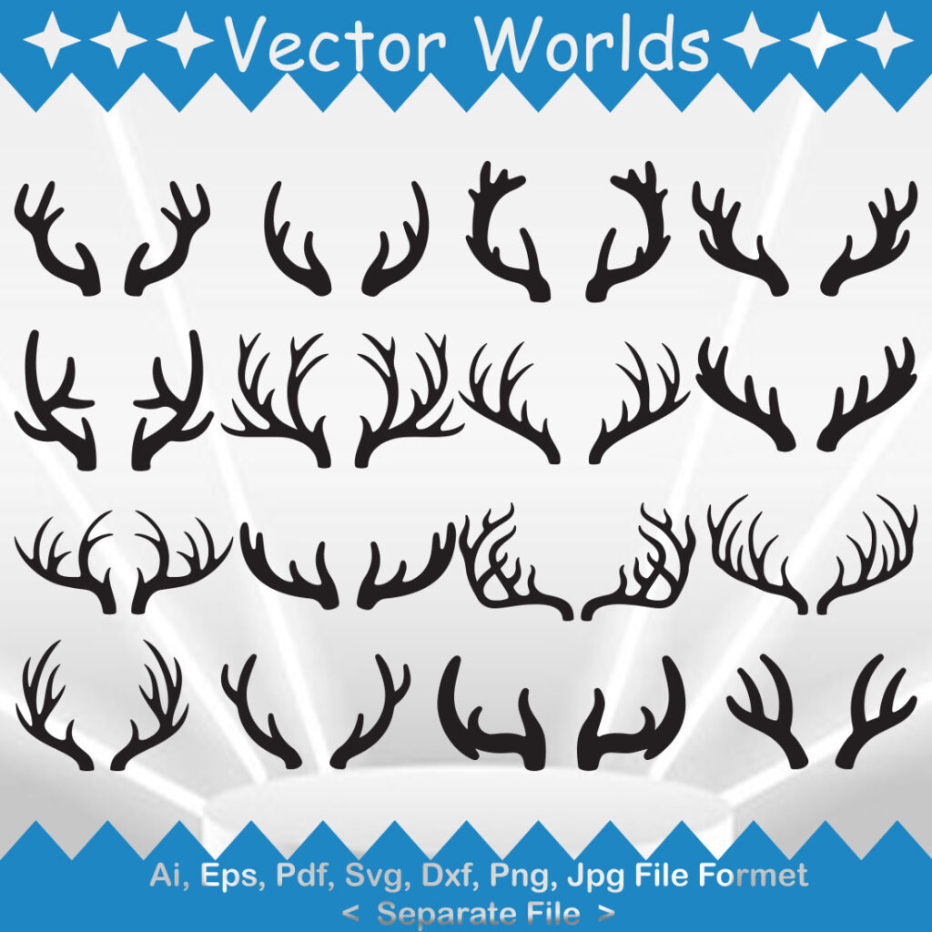 Deer Horn SVG Vector Design - MasterBundles