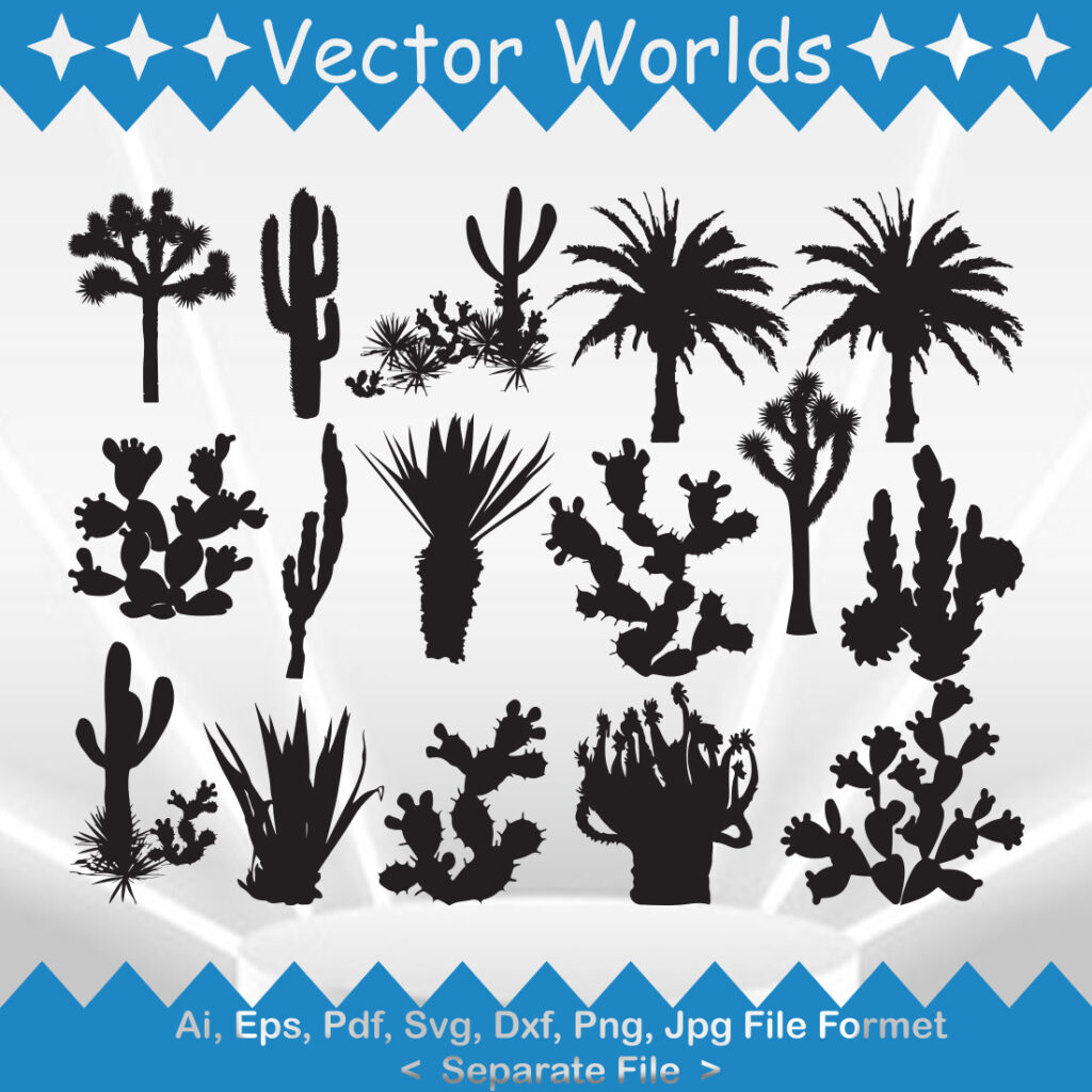 Cactus Tree SVG Vector Design - MasterBundles
