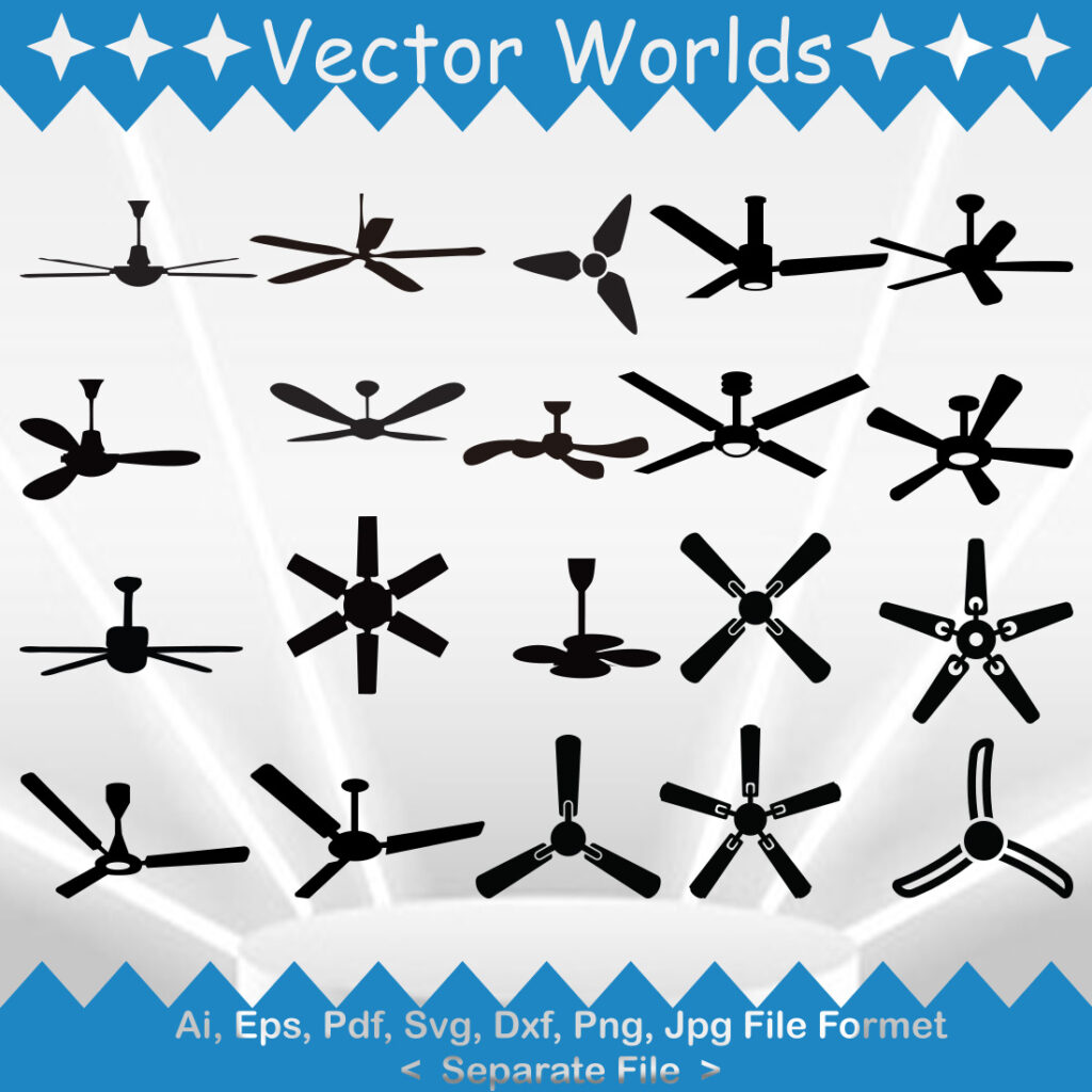 Ceiling Fan SVG Vector Design - MasterBundles