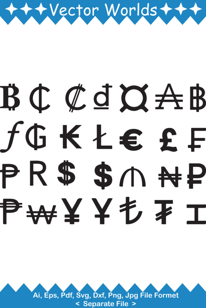 Currency Symbols SVG Vector Design - MasterBundles