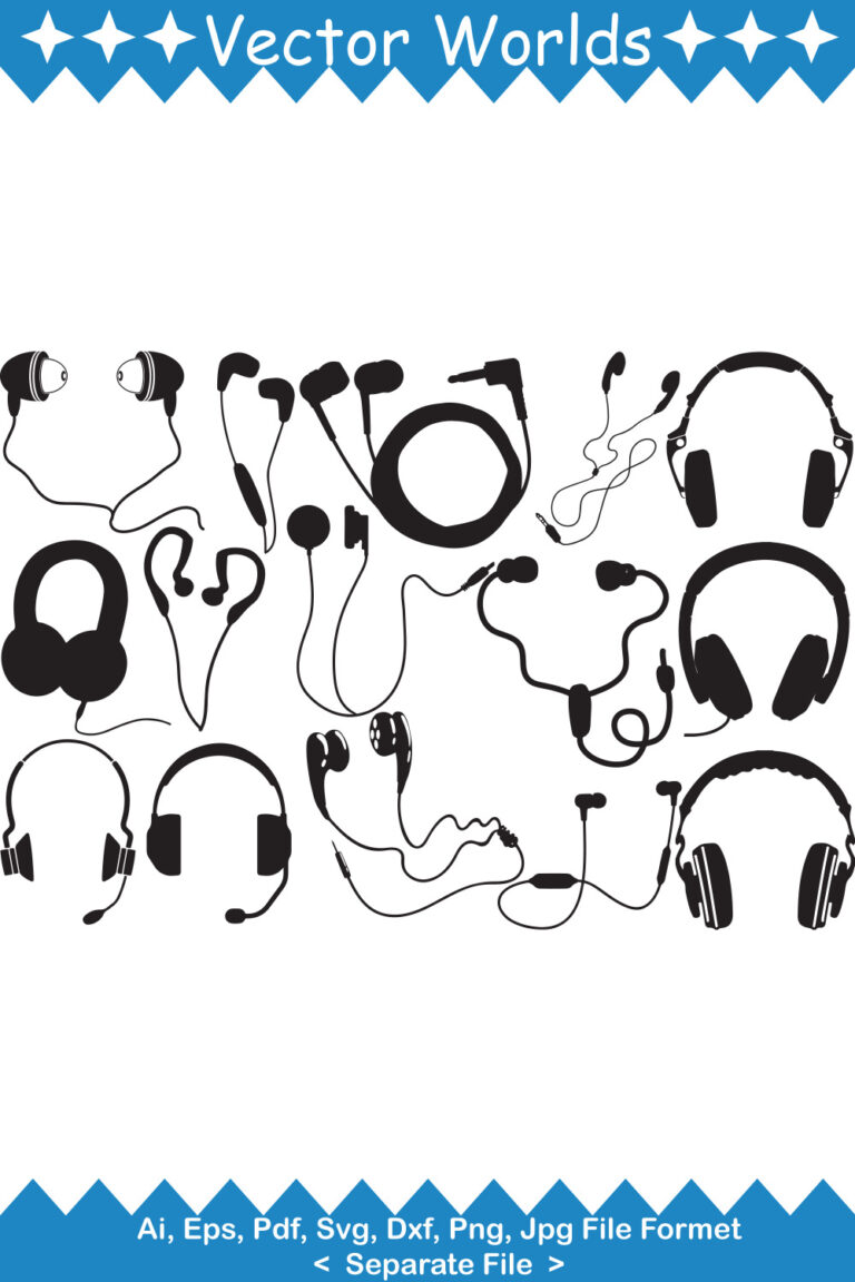 Earphones SVG Vector Design - MasterBundles
