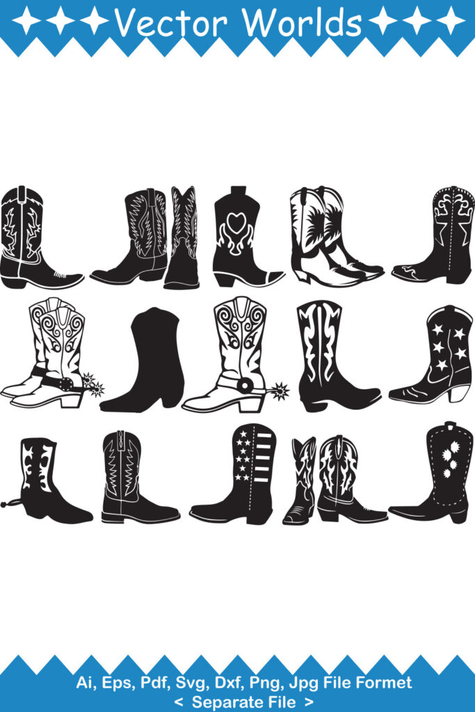 Cowboy Boots SVG Vector Design - MasterBundles