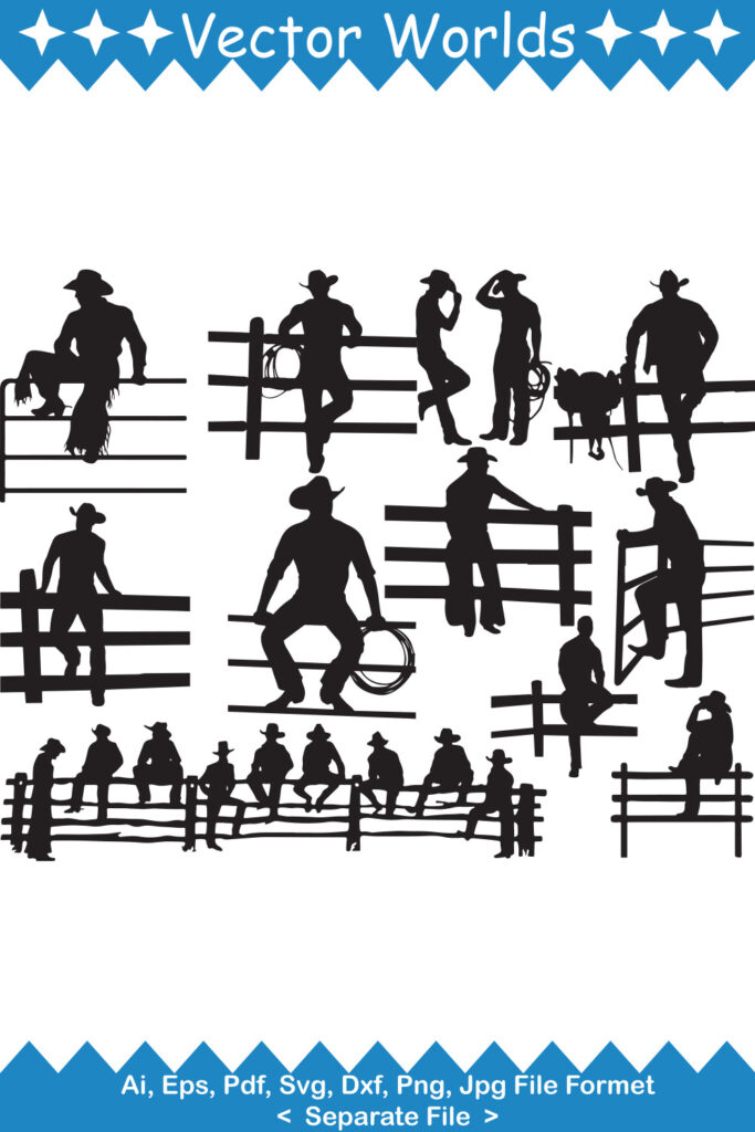 Cowboy Fence SVG Vector Design - MasterBundles