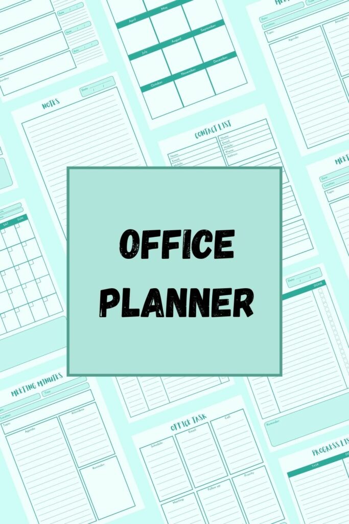 Green Printable Office Task Planner Design - MasterBundles