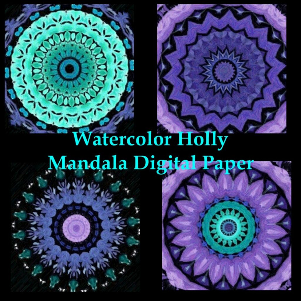Purple Holly Digital Paper Design - MasterBundles