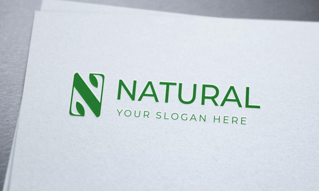 Letter N and Leaves Logo Template (Natural) - MasterBundles